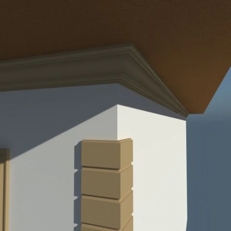 Cornisa polistiren cu rasina si nisip cuartos NC134