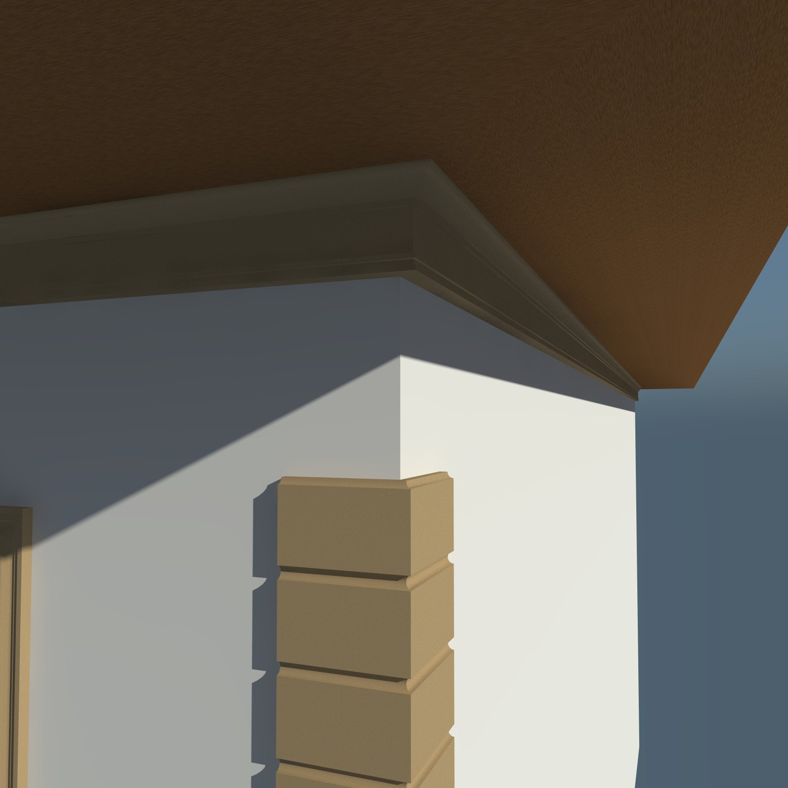 Cornisa acoperis: aplicare fatada casa ADRo-Decor NC173